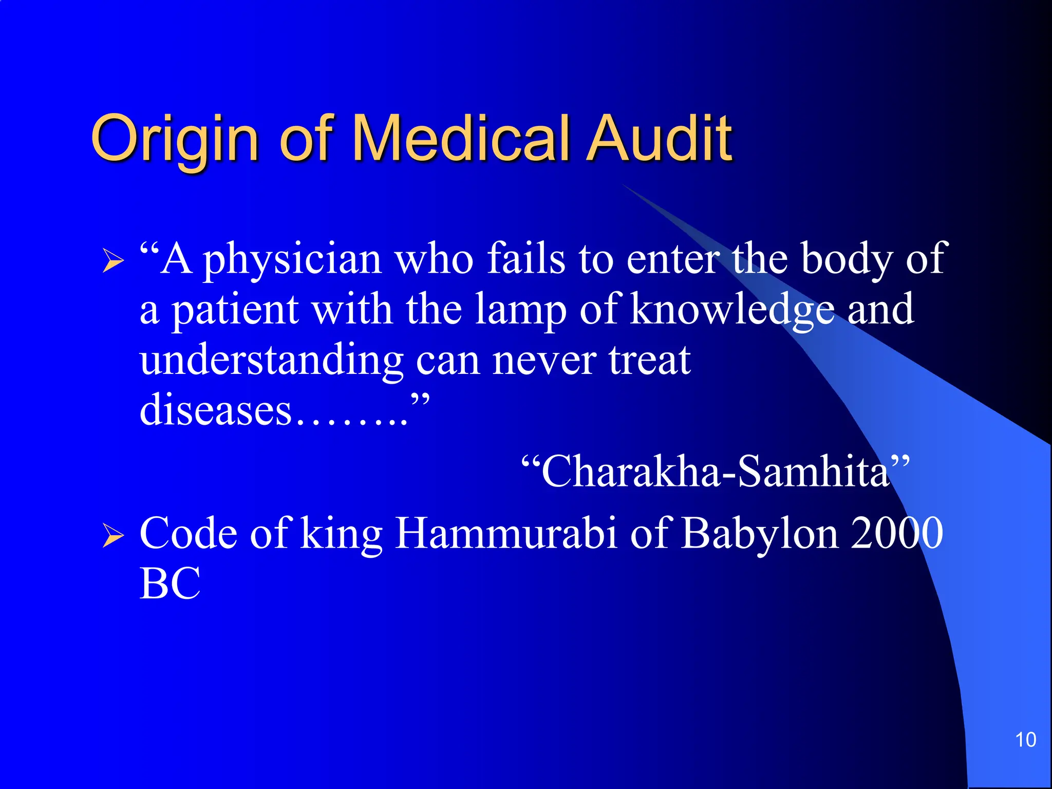 Hospital management topic MEDICAL AUDIT.PPT