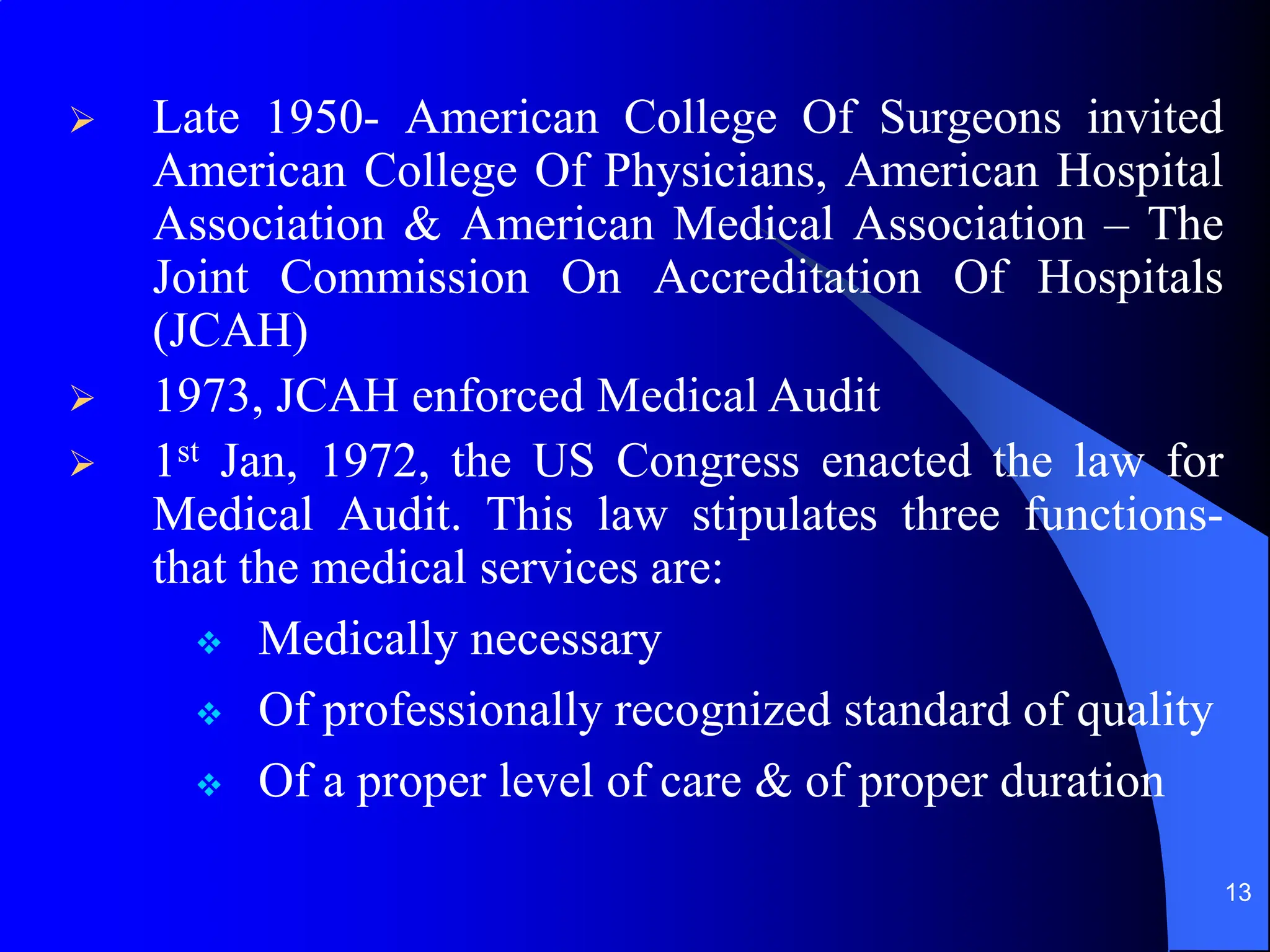 Hospital management topic MEDICAL AUDIT.PPT