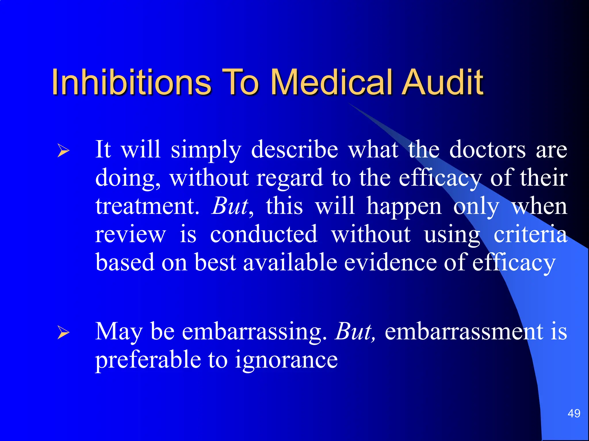 Hospital management topic MEDICAL AUDIT.PPT