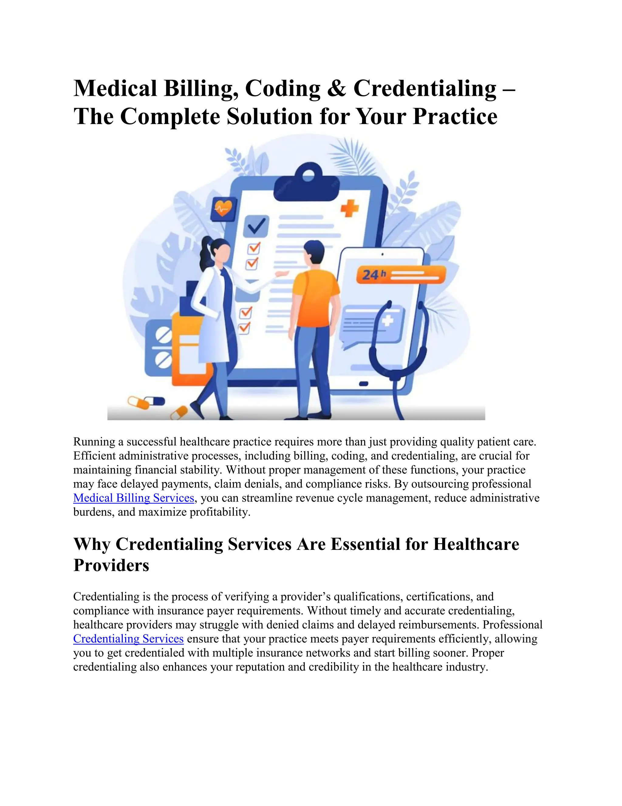 Medical Billing, Coding & Credentialing – The Complete Solution for ...