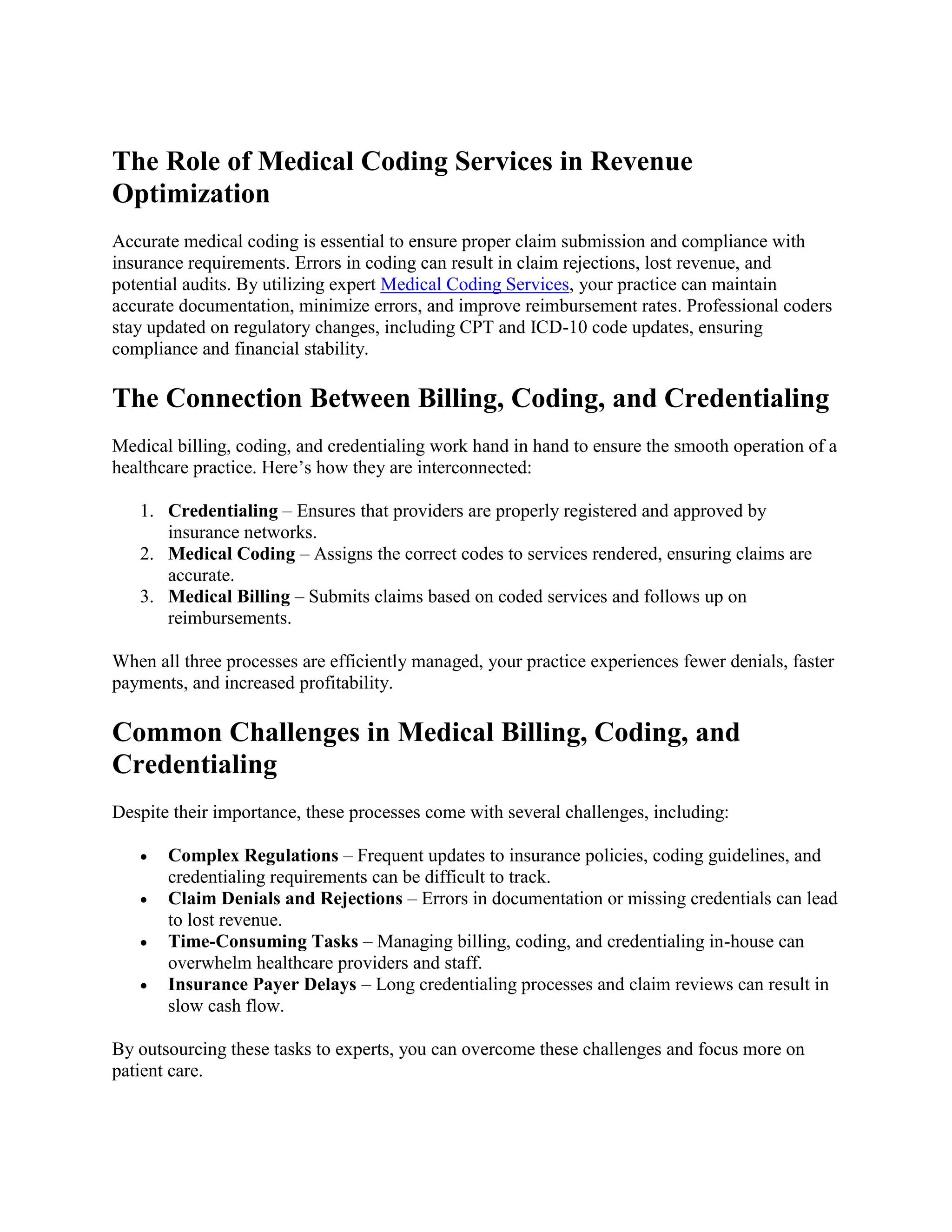 Medical Billing, Coding & Credentialing – The Complete Solution for ...