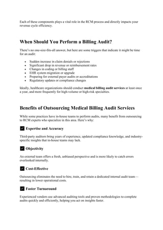 Why Medical Billing Audit Services Are Essential for RCM Success | PDF