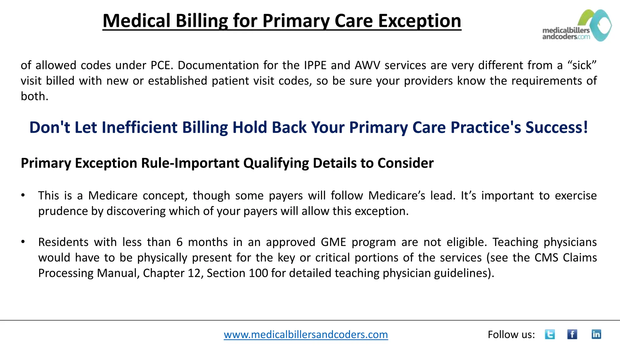 Medical Billing for Primary Care Exception.pptx