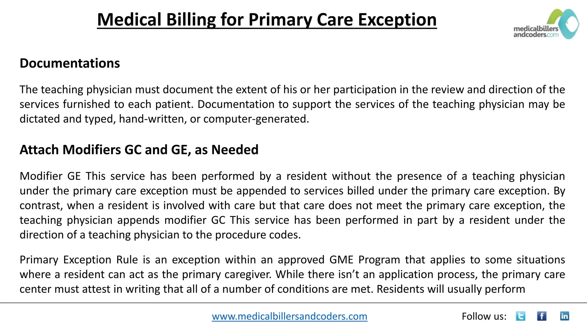 Medical Billing for Primary Care Exception.pptx