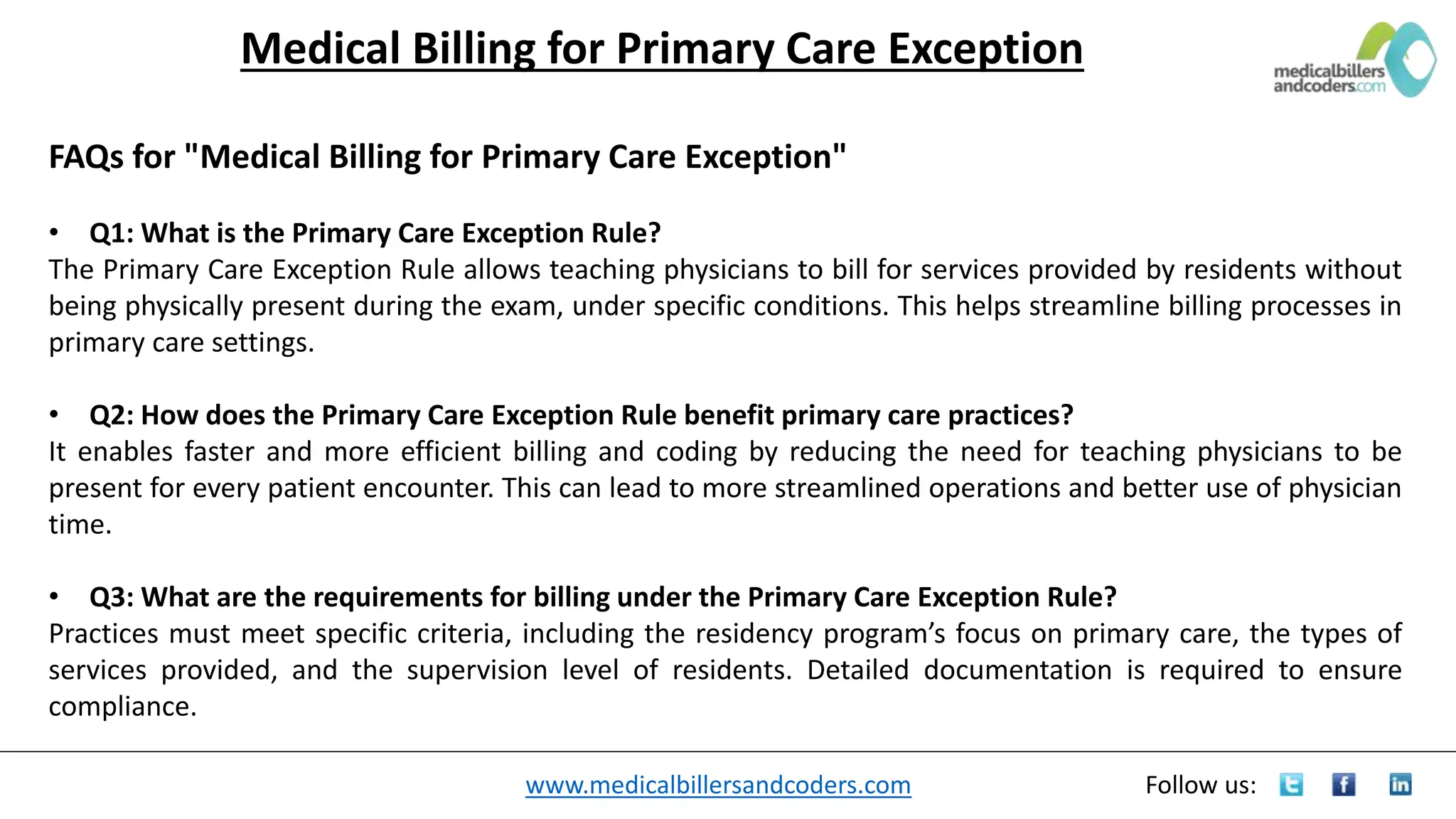 Medical Billing for Primary Care Exception.pptx