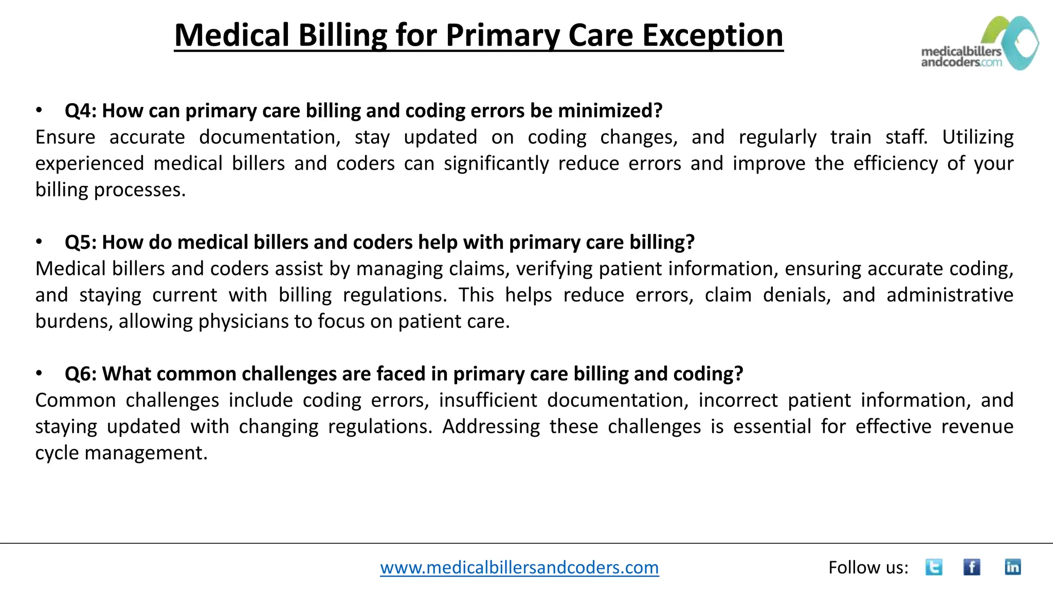 Medical Billing for Primary Care Exception.pptx