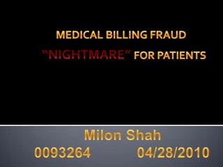 Medical Billing Fraud | PPT