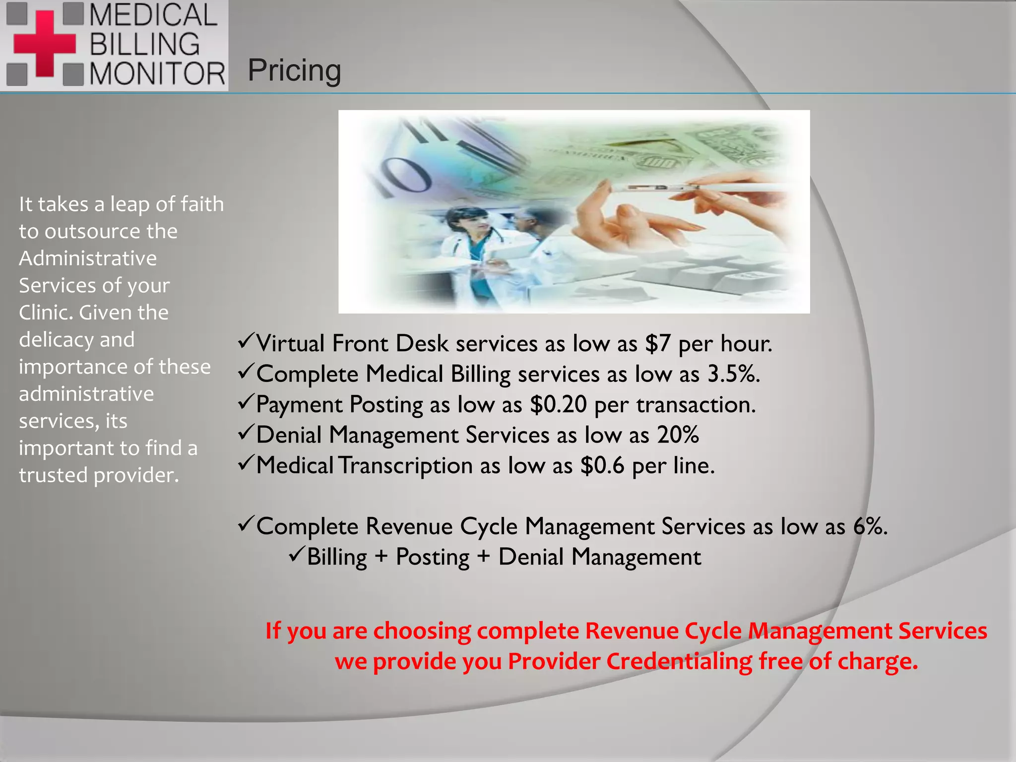 Medical billing monitor. | PPT