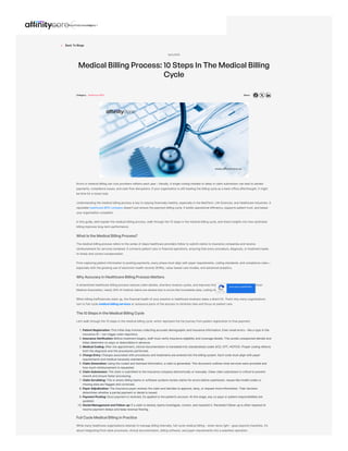 Medical Billing Process: 10 Steps in the Medical Billing Cycle | PDF