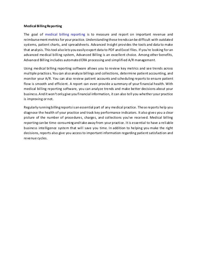 Medical Billing Reporting.docx