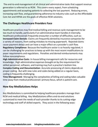 Medical Billing Services & RCM Solutions | Key MedSolutions | PDF