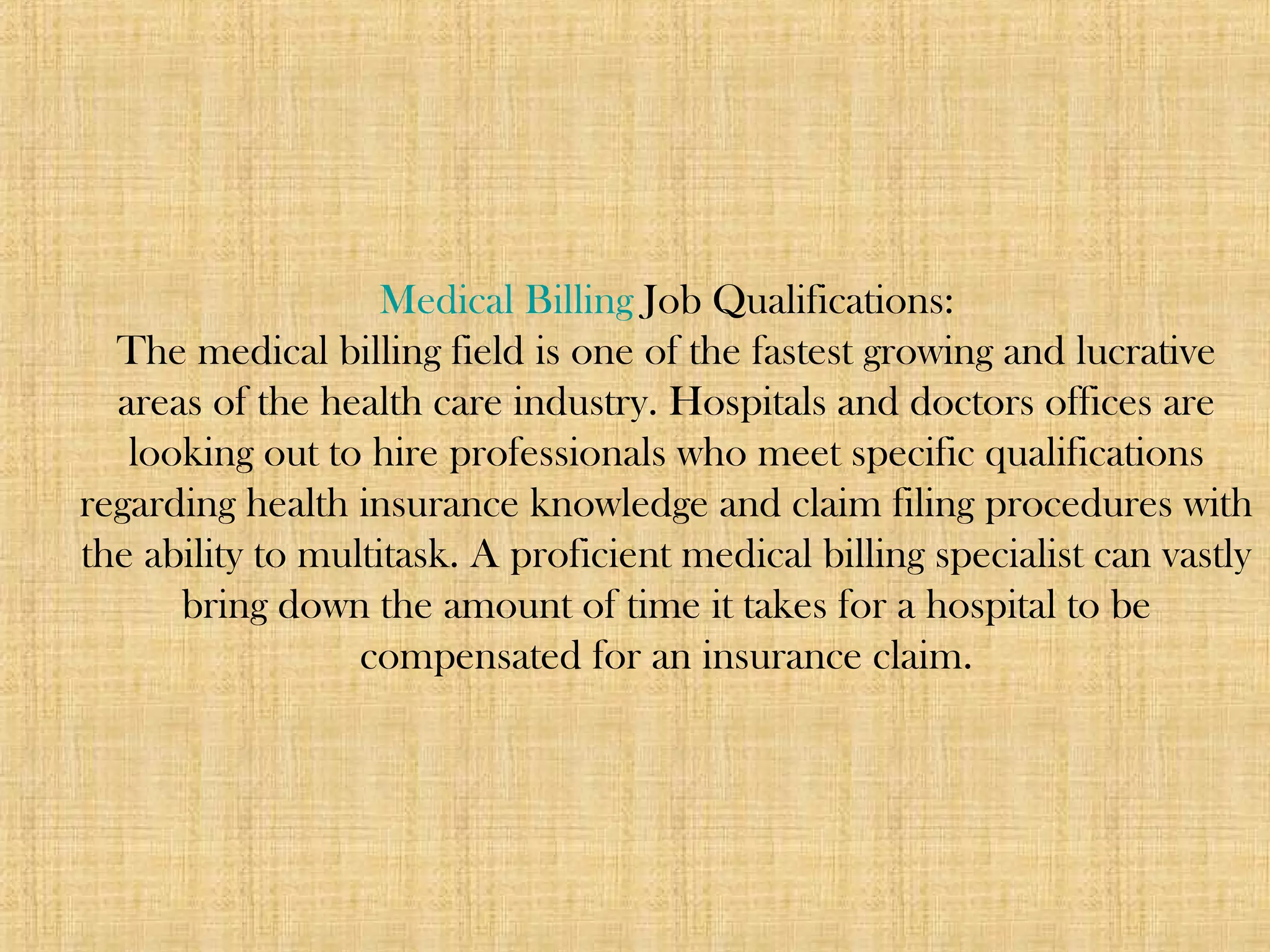 Medical billing training | PPT