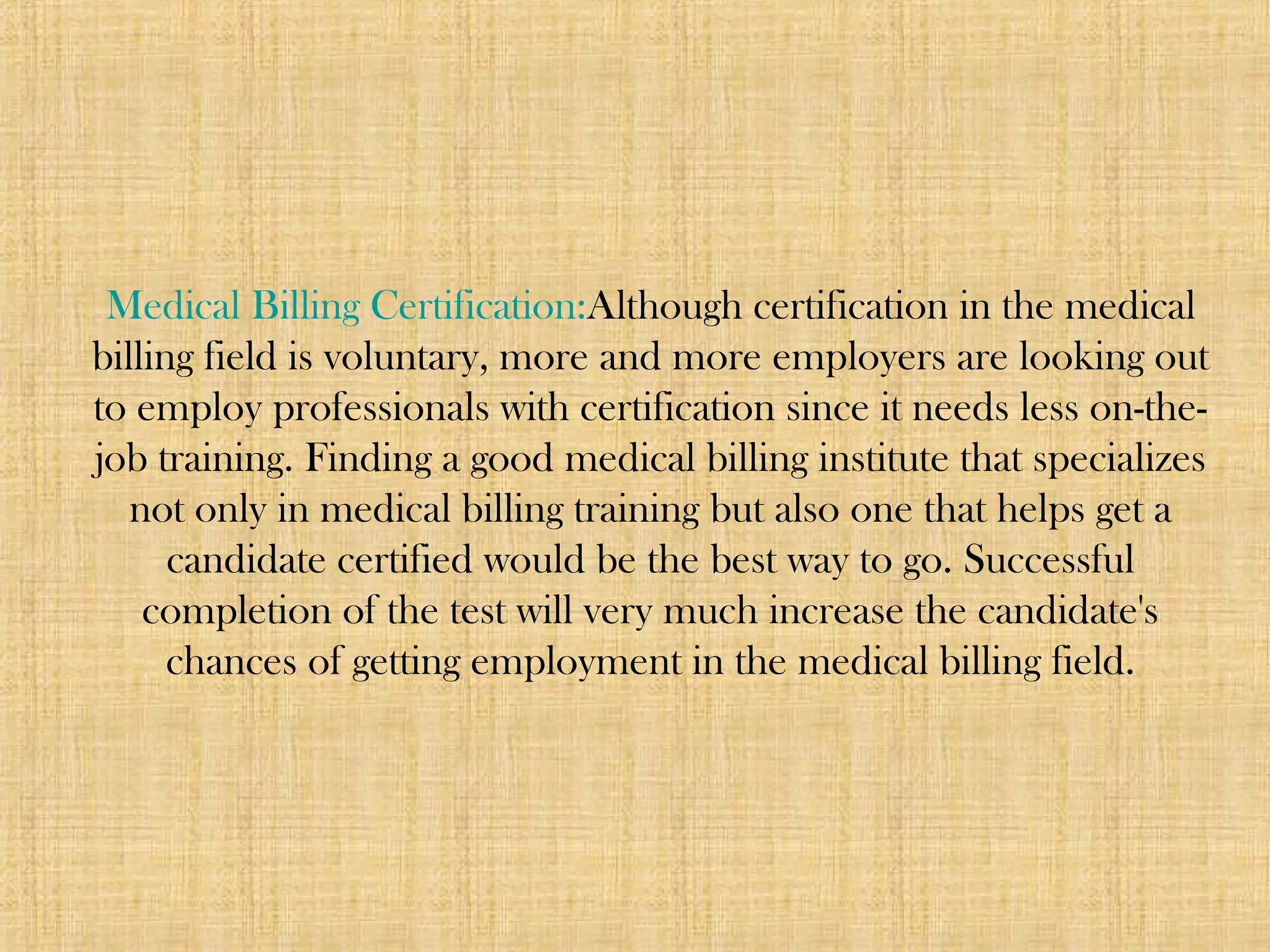 Medical billing training | PPT