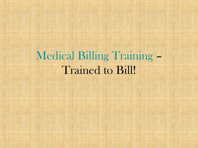 Medical billing training | PPT