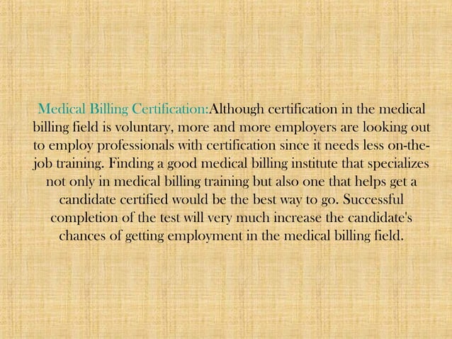 Medical billing training | PPT