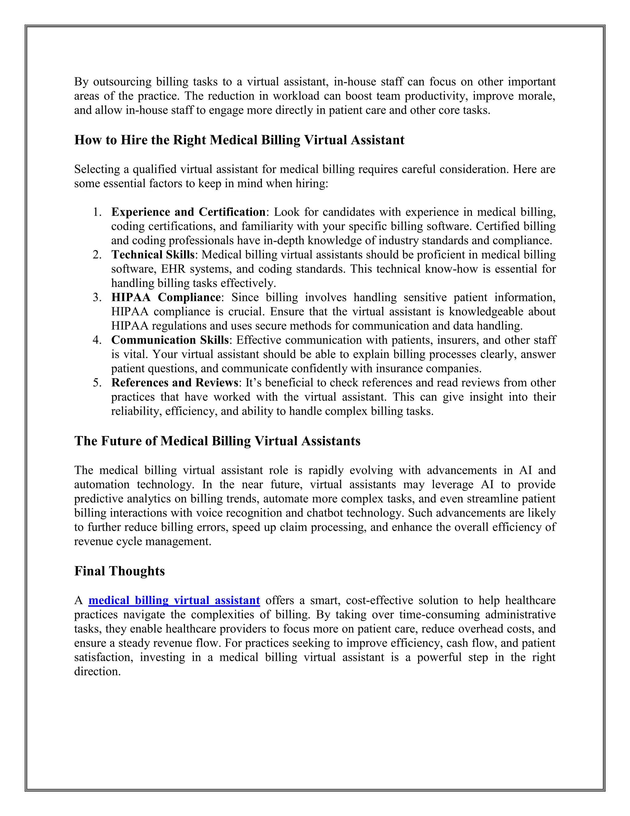 Medical Billing Virtual Assistant: Simplifying Revenue Cycle Management for Healthcare Practices ...