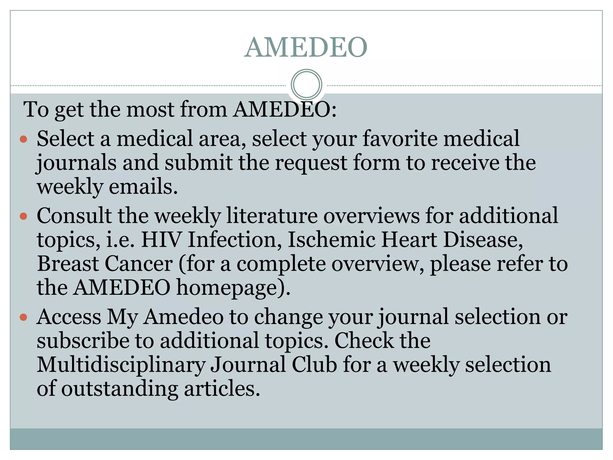 AMEDEO | PPT