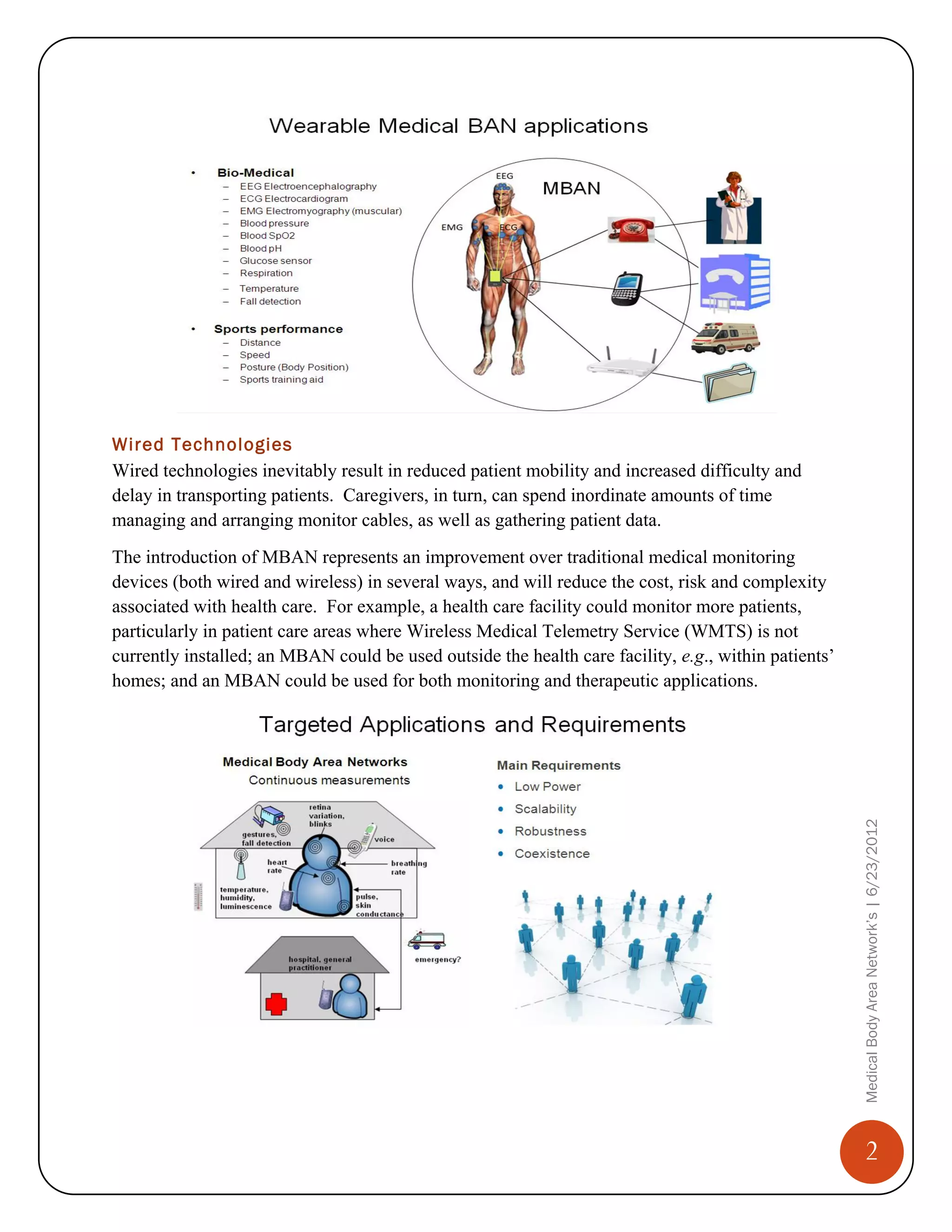 Medical Body Area Networks - MBAN | PDF