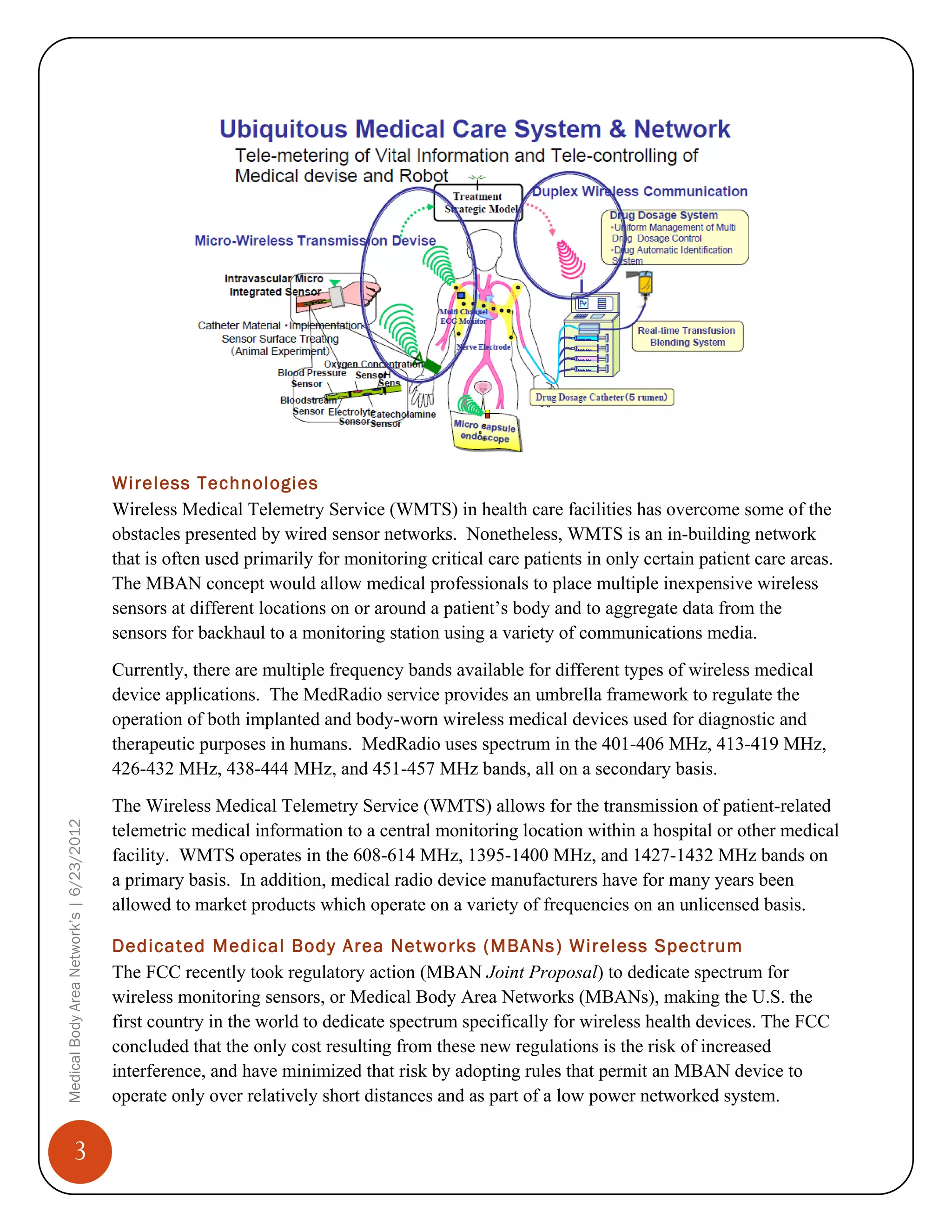 Medical Body Area Networks - MBAN | PDF