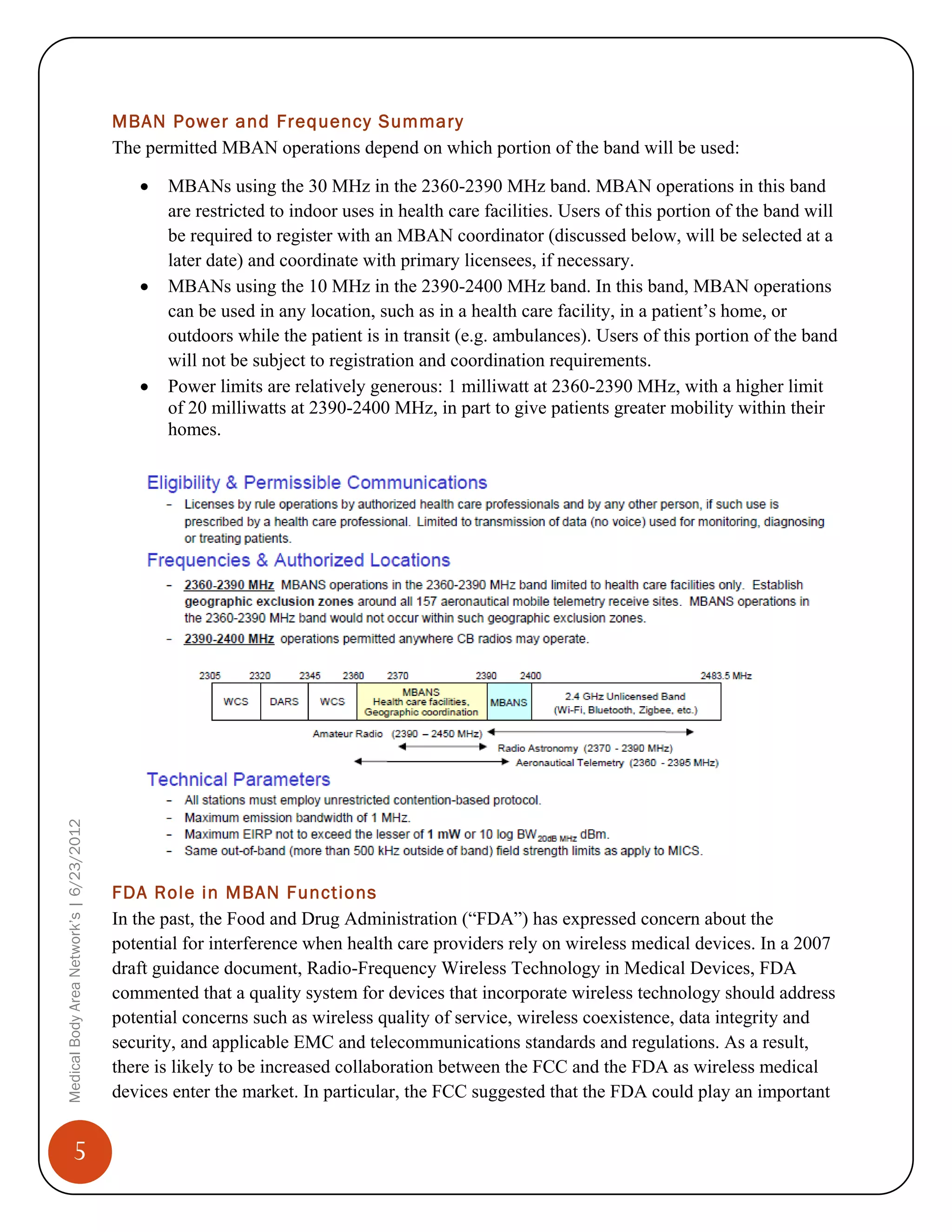 Medical Body Area Networks - MBAN | PDF