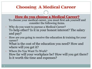 Medical Careers | PPTX