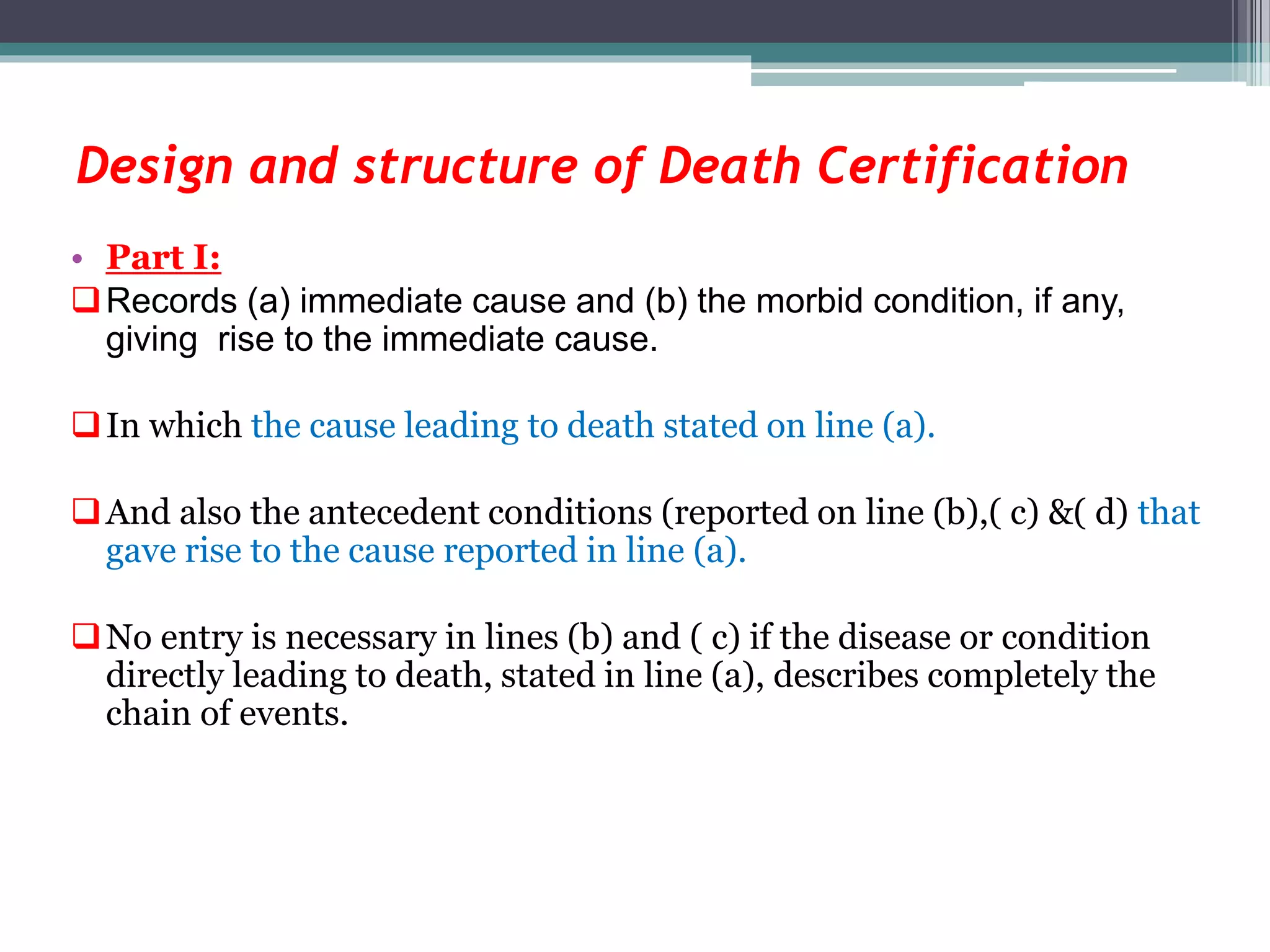 Medical certification of cause of death | PPTX