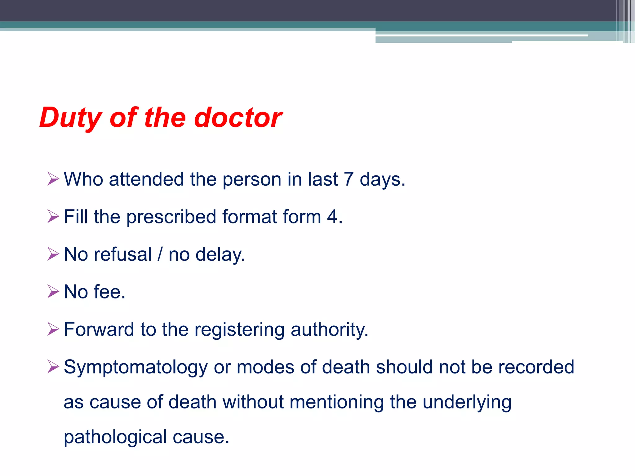 Medical certification of cause of death | PPTX