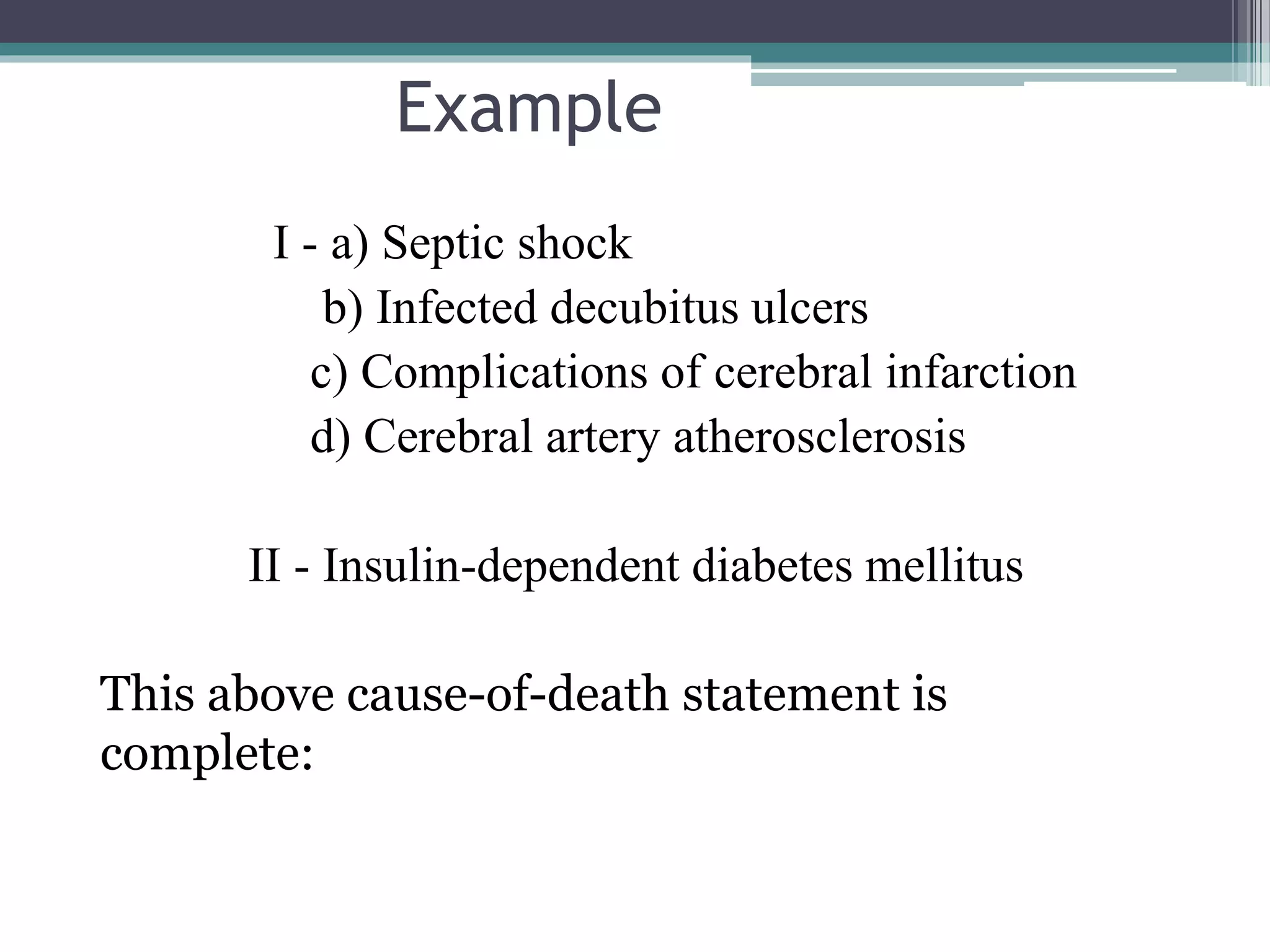 Medical certification of cause of death | PPTX