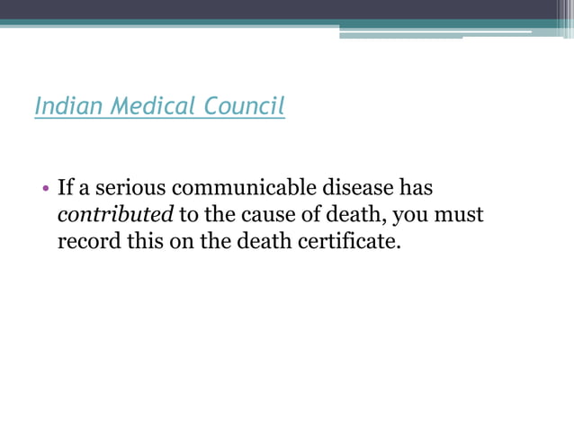 Medical certification of cause of death | PPTX | Lung and Respiratory ...