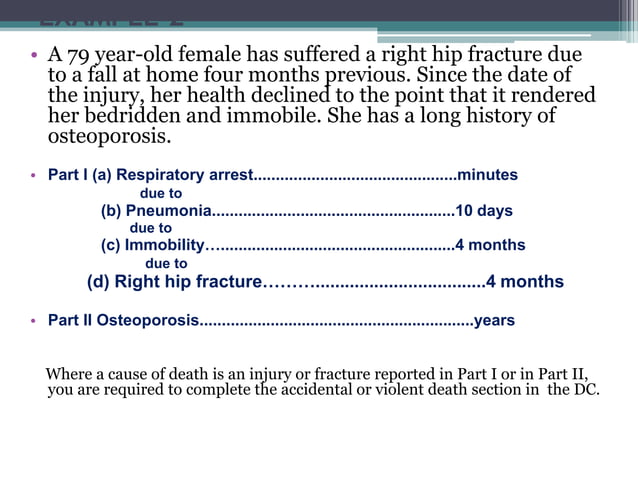 Medical certification of cause of death | PPTX | Lung and Respiratory ...