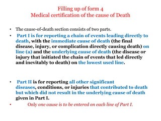Medical certification of the cause of death | PPTX