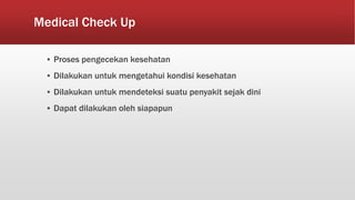 Medical check up | PPTX