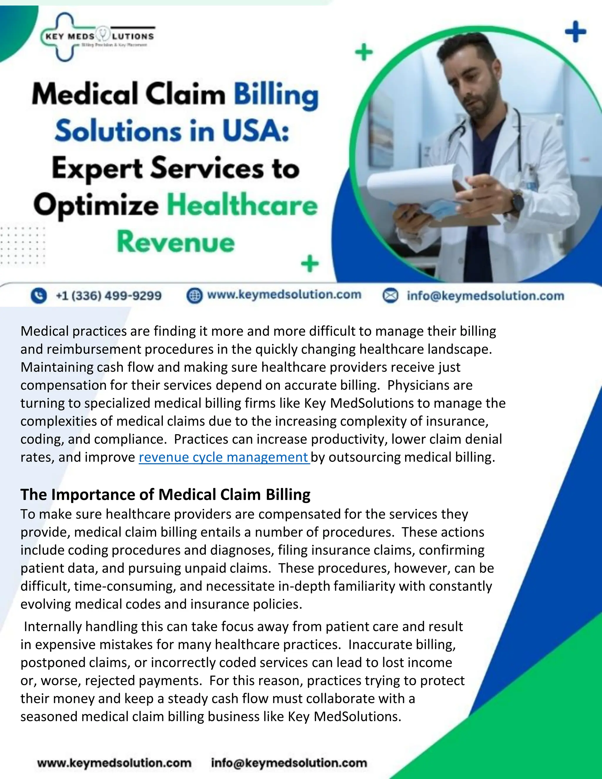 Medical Claim Billing Company in USA | Key MedSolutions | PDF
