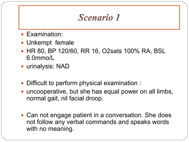 Medical clearance for a psychiatric patient in ED | PPT