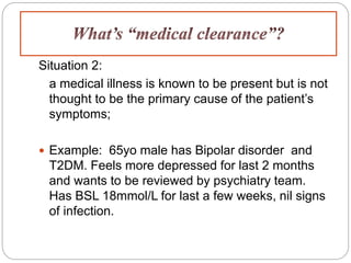 Medical clearance for a psychiatric patient in ED | PPTX