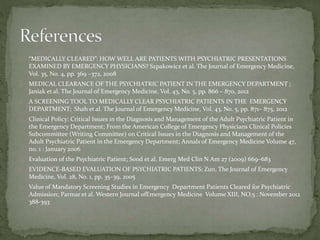 Medical clearance of psychiatric patients | PPTX