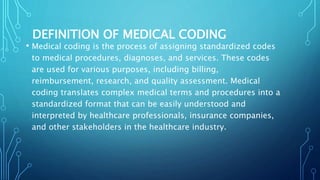 Medical coding 14-07-2024.pptx on medical | PPTX