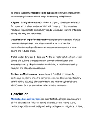 Medical Coding Audit Services Ensuring Accurate and Compliant ...