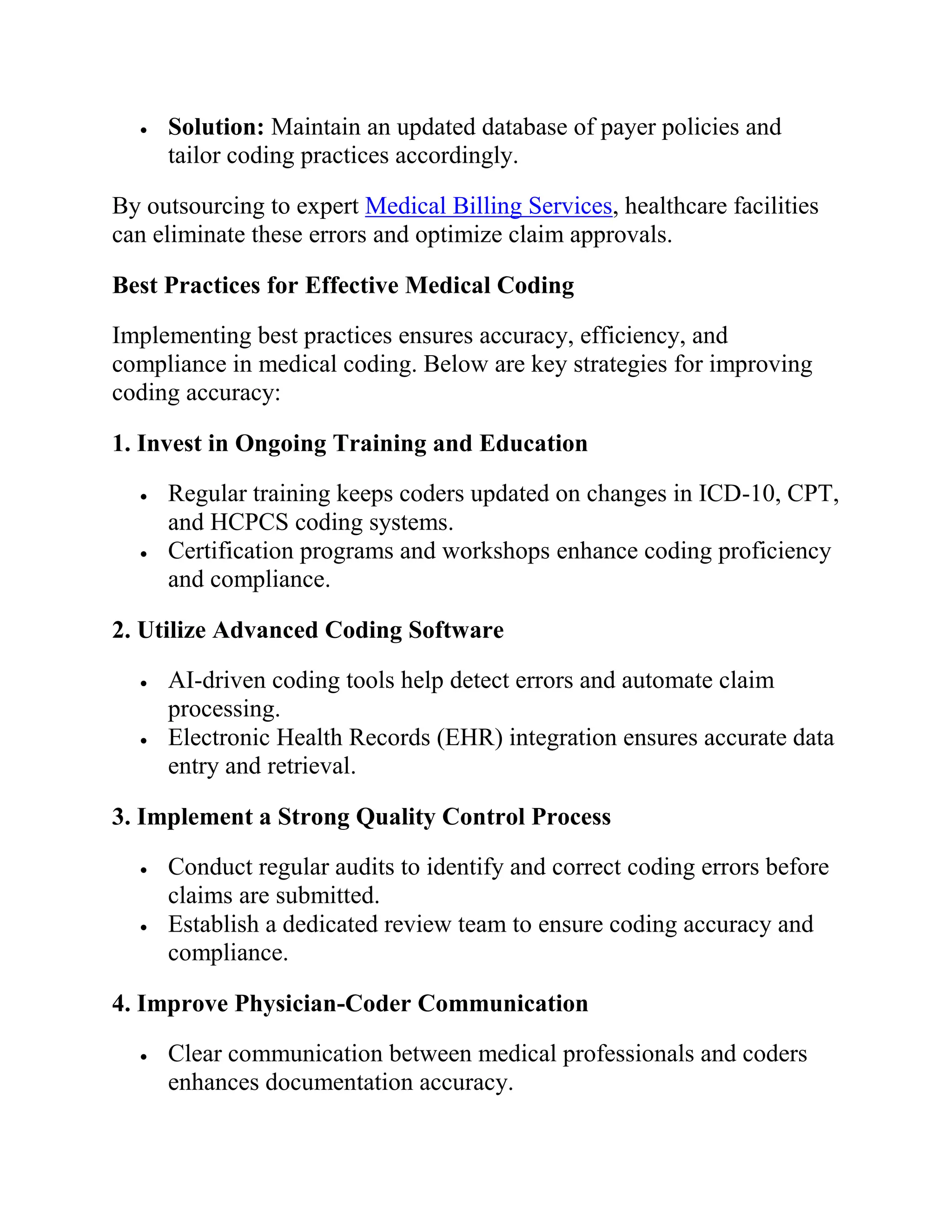Medical Coding Best Practices: Avoiding Common Errors | PDF