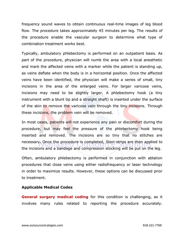 Medical coding for ambulatory phlebectomy procedure | PDF | Blood ...