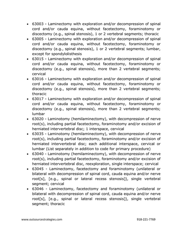 Medical Coding for Laminectomy – A Common Orthopedic Surgical Procedure ...