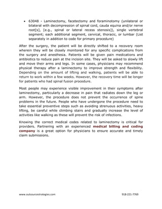 Medical Coding for Laminectomy – A Common Orthopedic Surgical Procedure ...