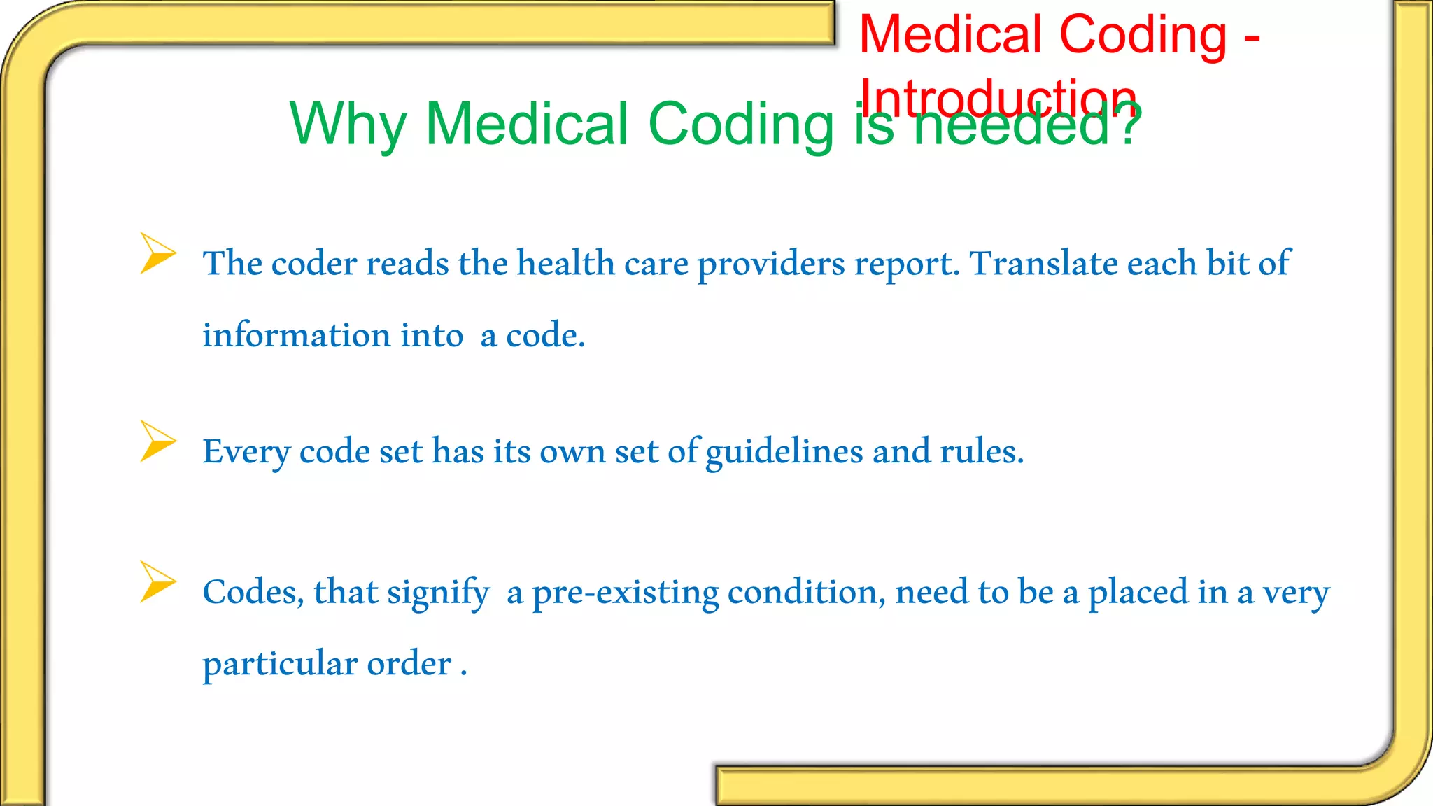 Medical coding - introduction | PPT