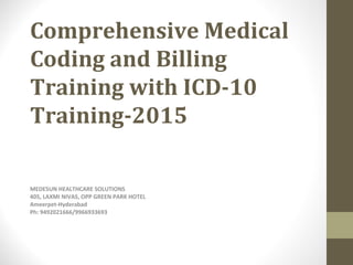 Medical coding training in hyderabad | PPT