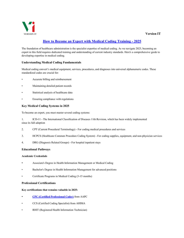 Medical Coding Training | Medical Coding Classes | PDF