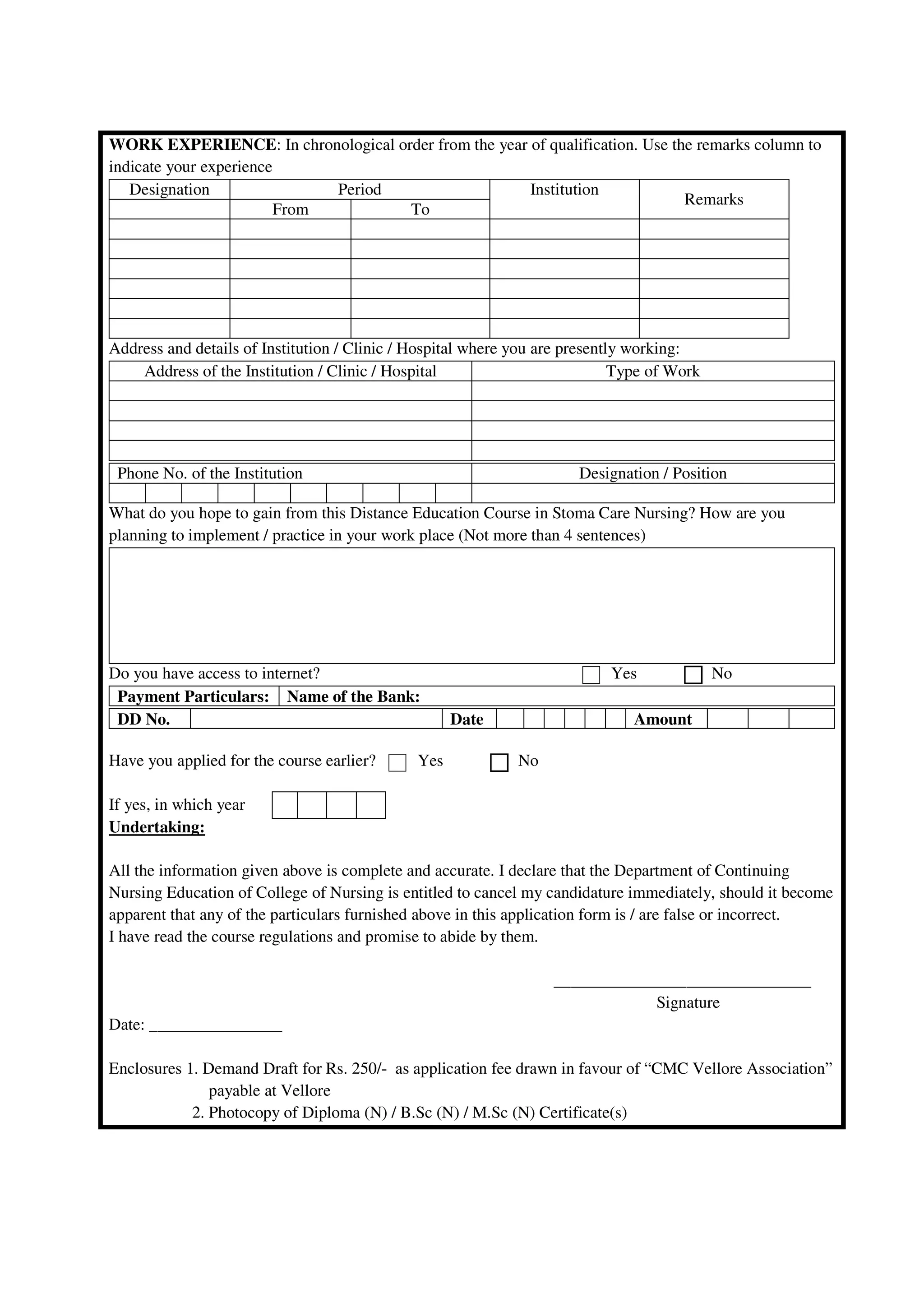 Medical college application form | PDF