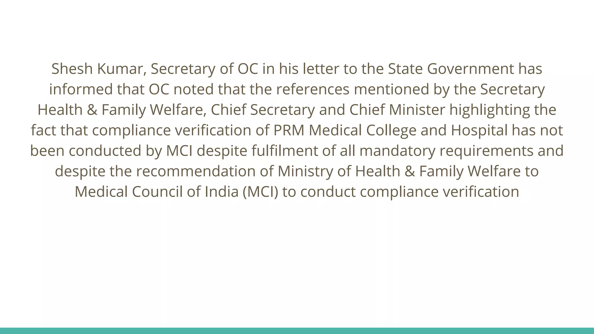 PRM Medical College & Hospital gets LOP | PPTX