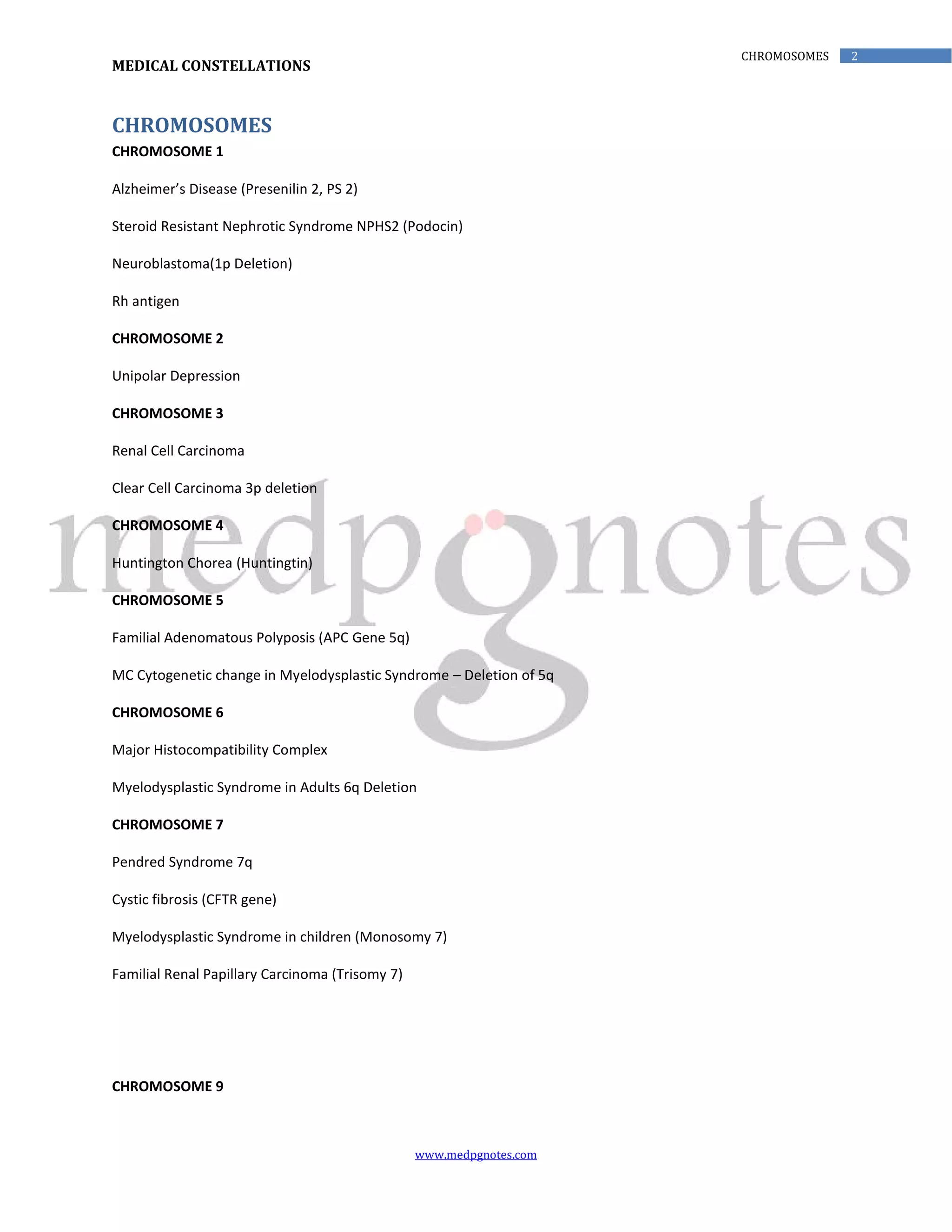 Medical constellations sample | PDF | Genetics | Science