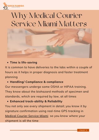 Medical Courier Service Miami: Why Quick Florida Couriers Leads the Way ...