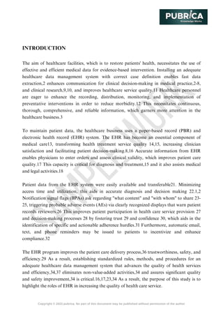 Electronic health records | Data collection systems | Data collection and analysis | PDF